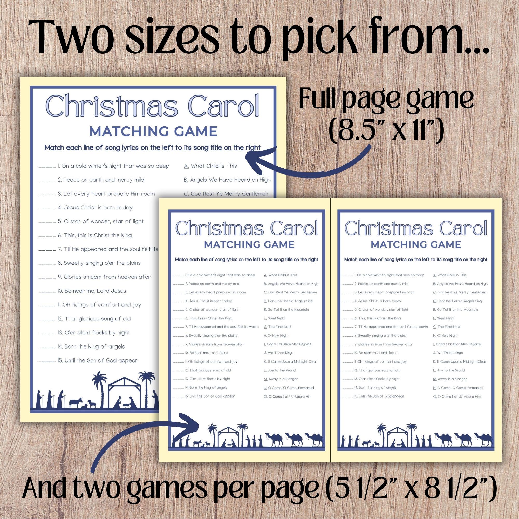 Christmas Song Trivia Game, Christmas Carol Games, Christmas Party ...