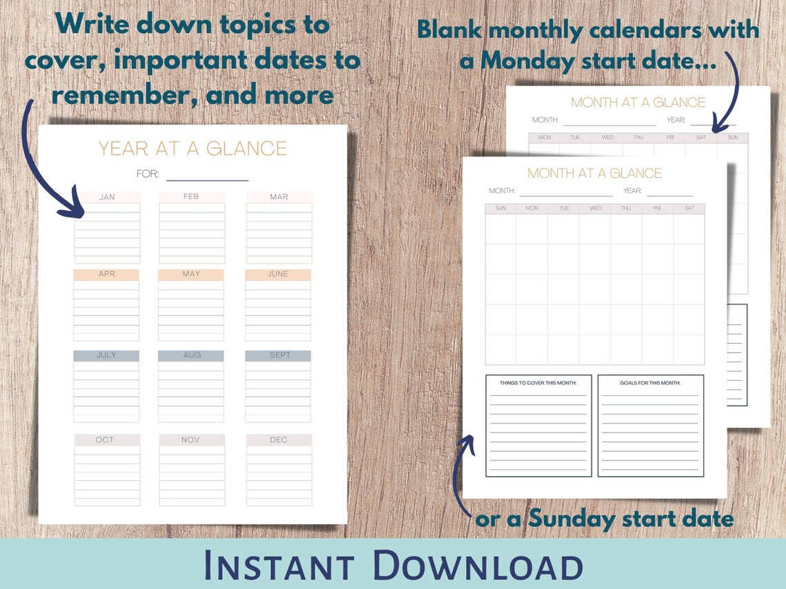 Lesson Plan Template, Homeschool Teacher Planner, Lesson Planner ...
