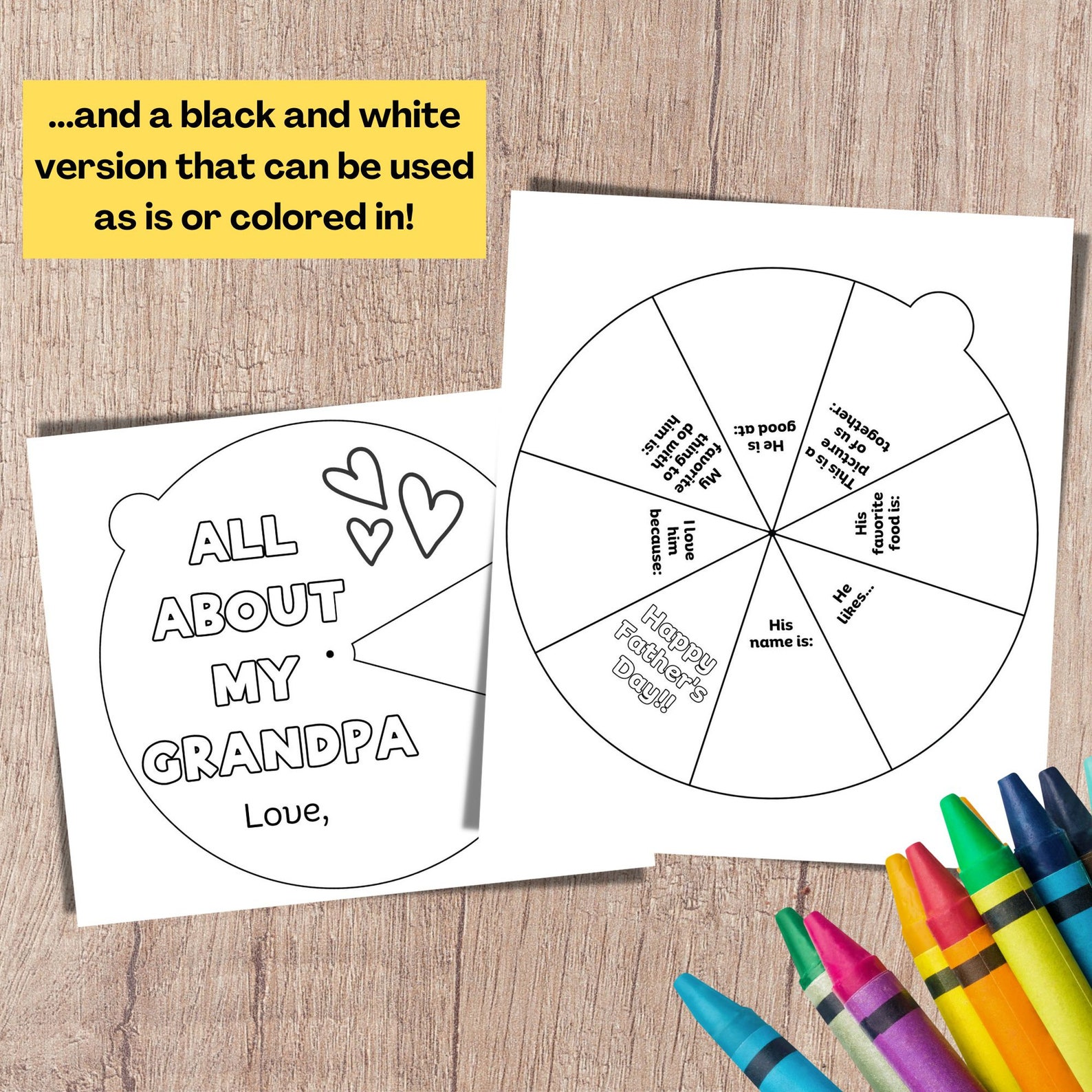All About My Dad, Coloring Wheel, Fathers Day Printable Craft, All ...