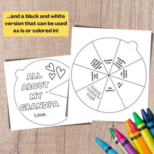 All About My Dad, Coloring Wheel, Fathers Day Printable Craft, All ...