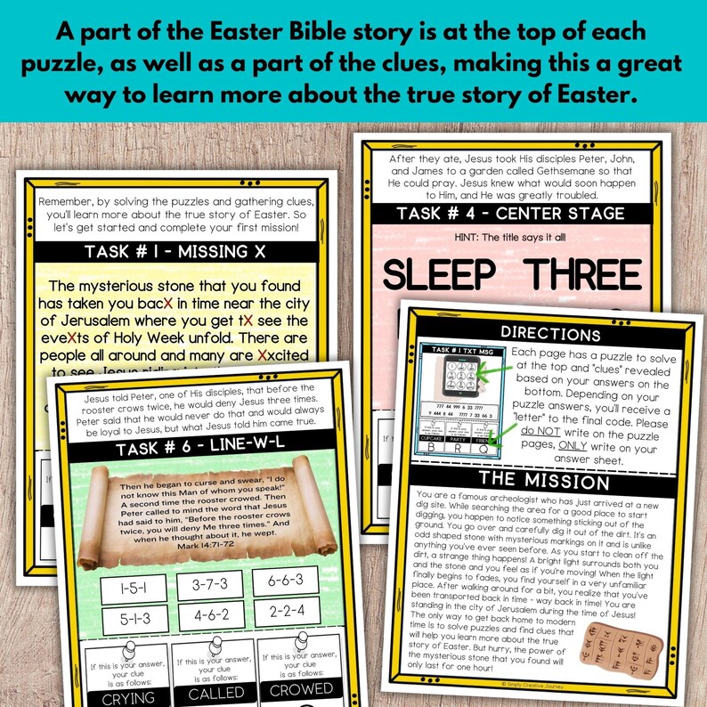 Easter Story Escape Room, Easter Activity, Easter Escape Room Christian ...