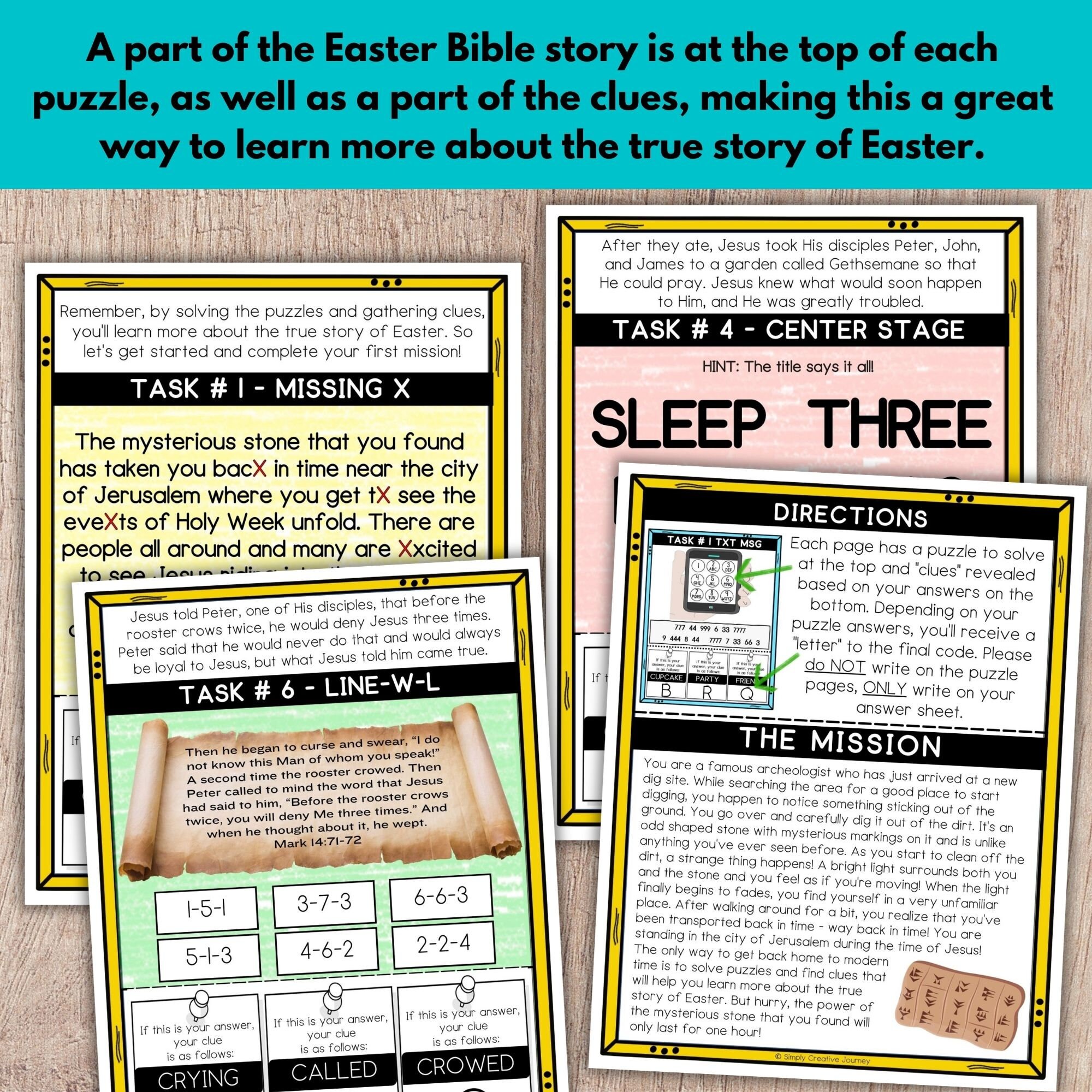 Easter Story Escape Room, Easter Activity, Easter Escape Room Christian ...