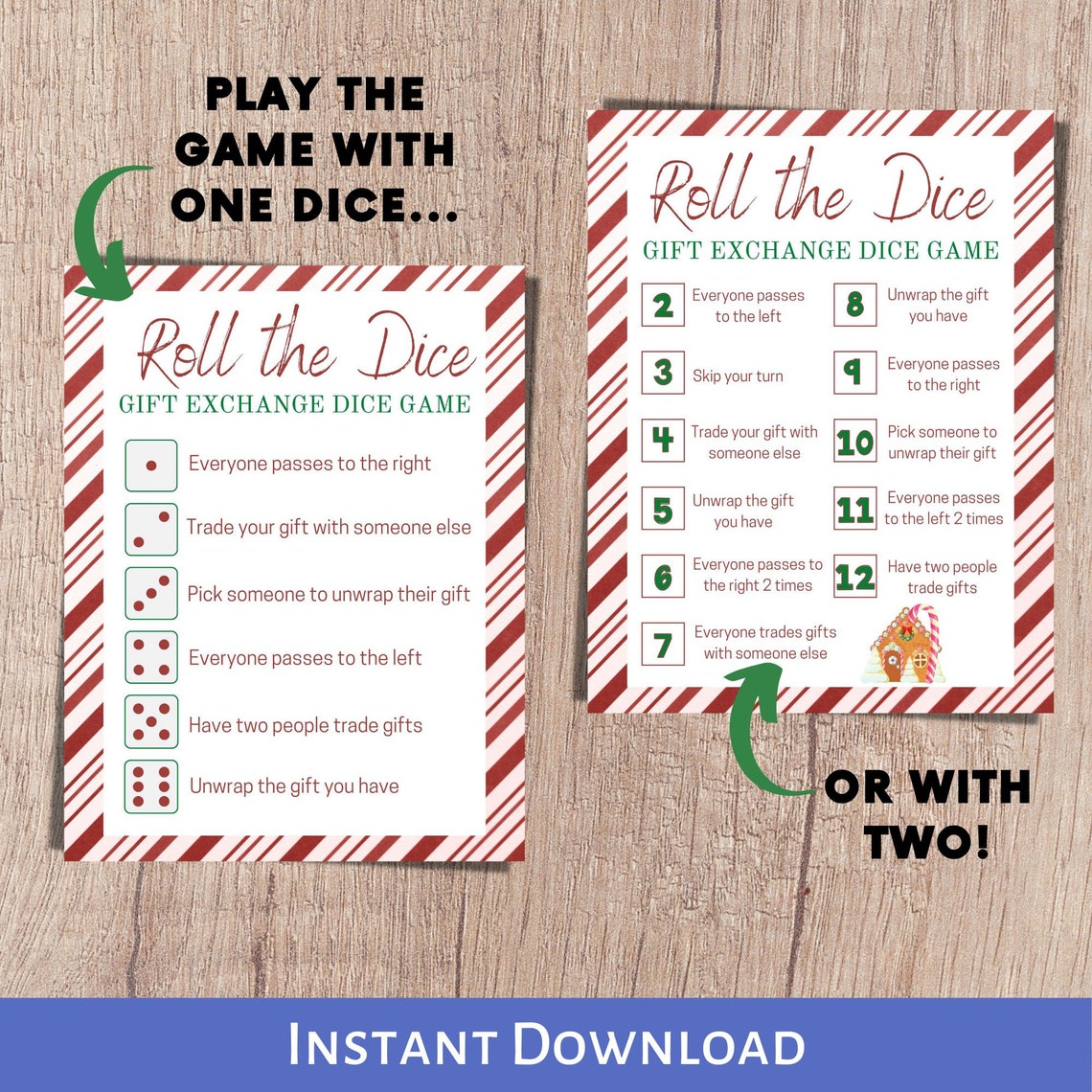 Christmas Dice Game, Holiday Gift Exchange Game, Christmas Party Game ...
