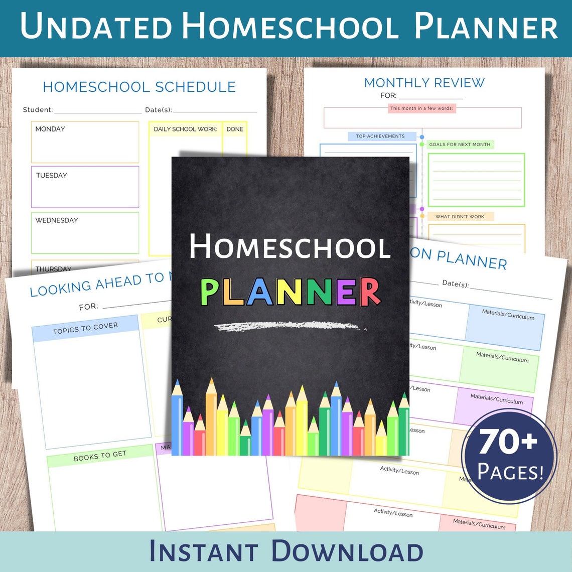 Homeschool Planner, Printable Homeschool Planner, Academic Planner ...