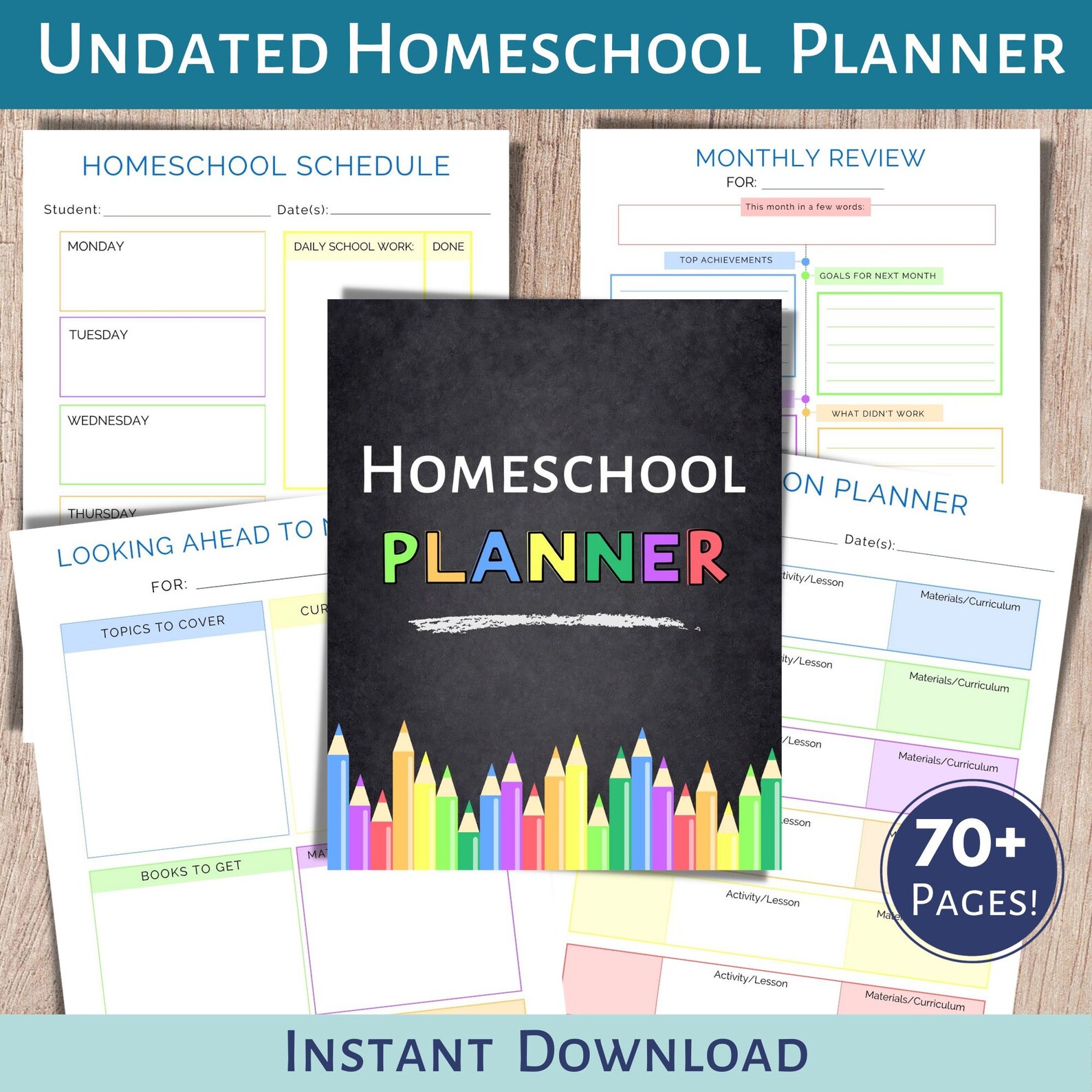 Homeschool Planner, Printable Homeschool Planner, Academic Planner ...