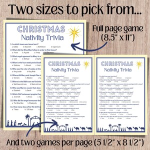 Christian Christmas Trivia, Christmas Bible Trivia, Printable Bible ...