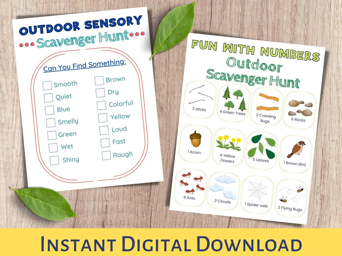 Printable Outdoor Activities for Kids Bundle, Nature Games, Camping I ...