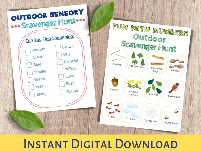 Printable Outdoor Activities for Kids Bundle, Nature Games, Camping I ...