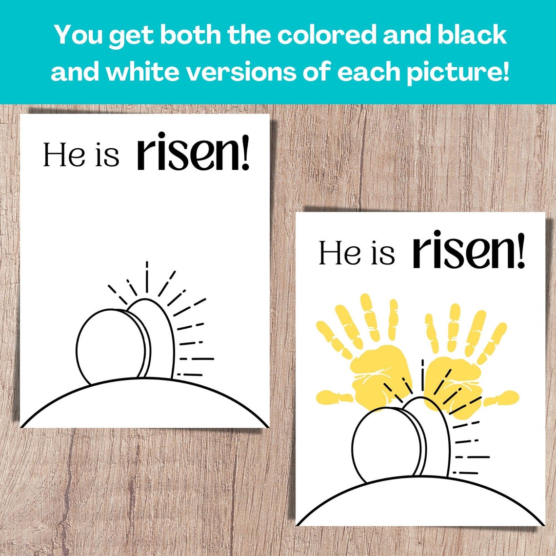 Easter Handprint Craft, Easter Bible Story, Holy Week for Kids, He is ...