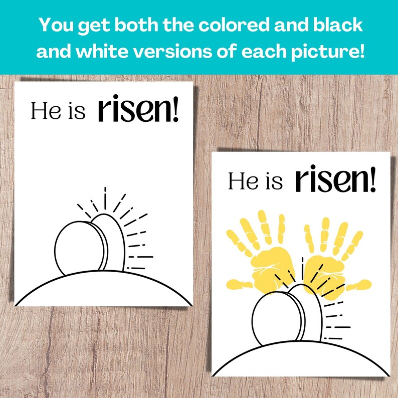 Easter Handprint Craft, Easter Bible Story, Holy Week for Kids, He is ...