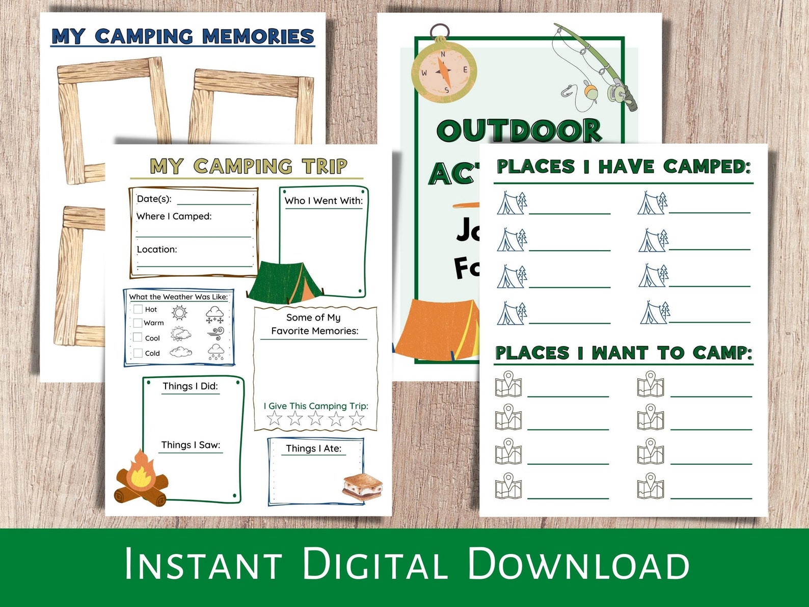 Printable Outdoor Activities for Kids Bundle Nature Games - Etsy