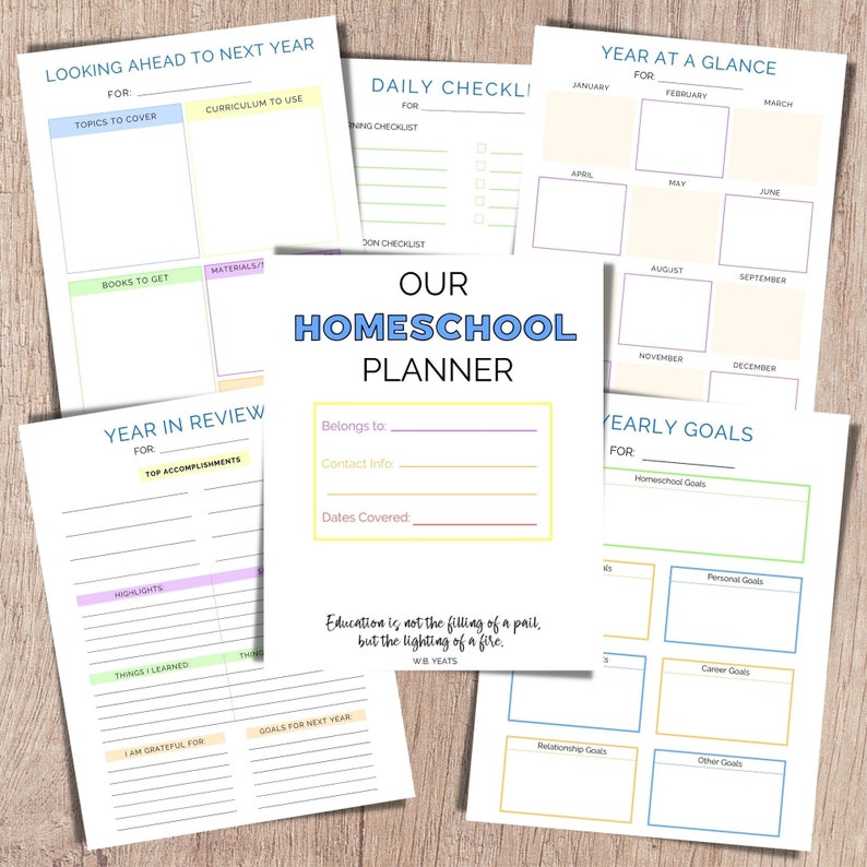 Homeschool Planner, Printable Homeschool Planner, Academic Planner ...