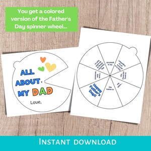 All About My Dad, Coloring Wheel, Fathers Day Printable Craft, All ...