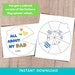 All About My Dad, Coloring Wheel, Fathers Day Printable Craft, All ...