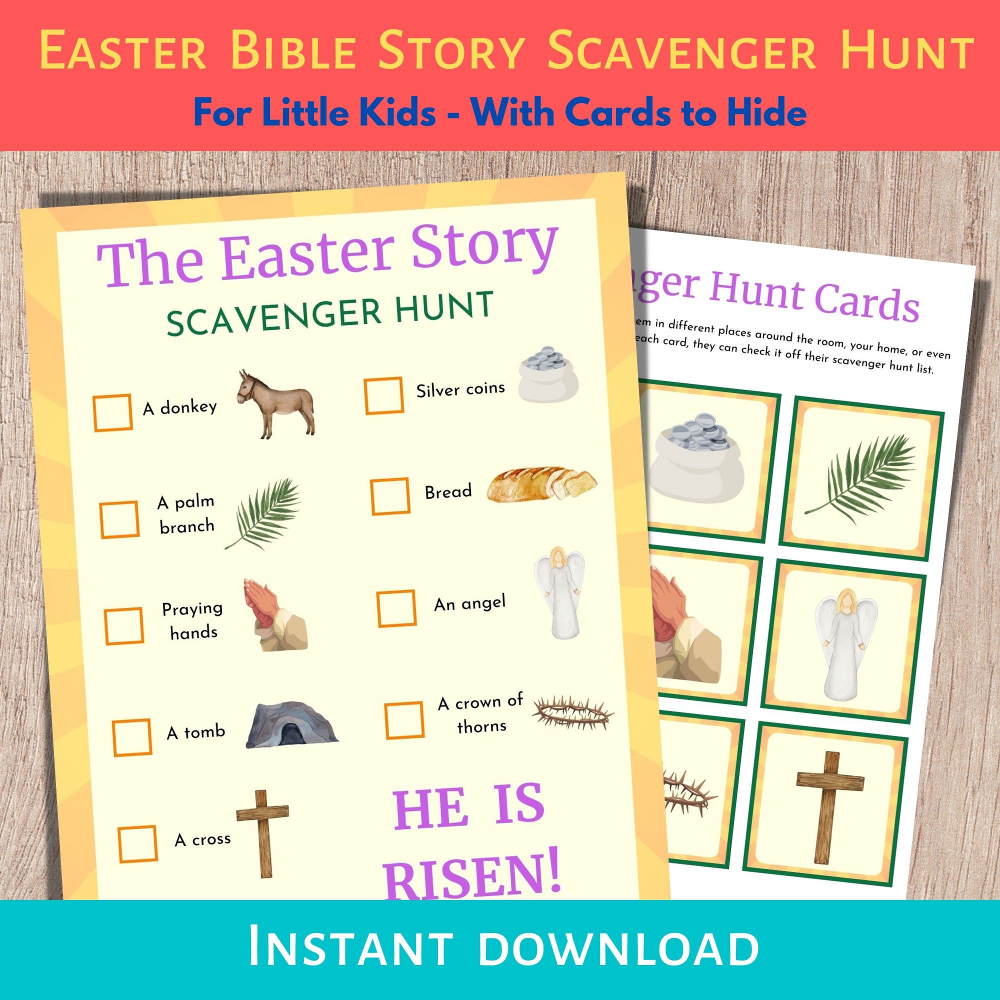 Easter Scavenger Hunt, Easter Bible Games, Scavenger Hunt for Kids ...