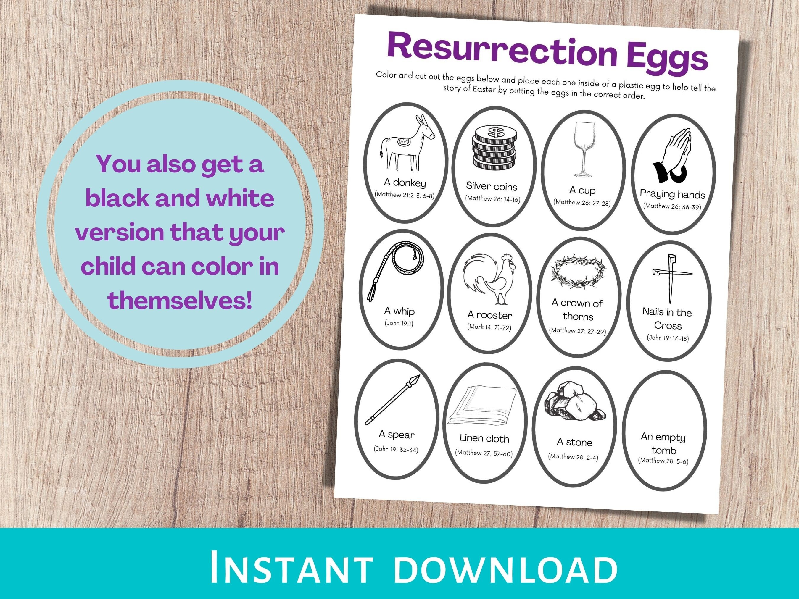 Resurrection Eggs Easter Bible Games Resurrection Eggs - Etsy