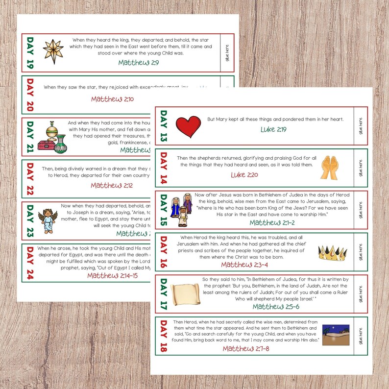 Paper Chain Advent Calendar, Nativity Printable, Advent Calendar for ...