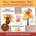Handprint Art, Kids Handprint Craft, Keepsake Gift, Fall Hand Print ...