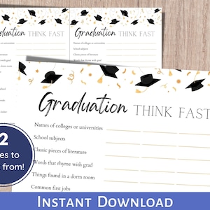 Think Fast Game, Graduation Games, Grad Party Games, Graduation Games ...