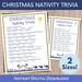 Christian Christmas Trivia, Christmas Bible Trivia, Printable Bible ...