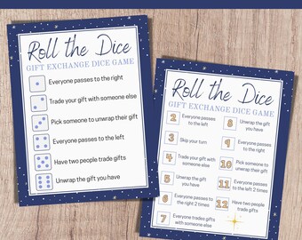Holiday Roll the Dice Printable Party Game, Christmas Office Party ...