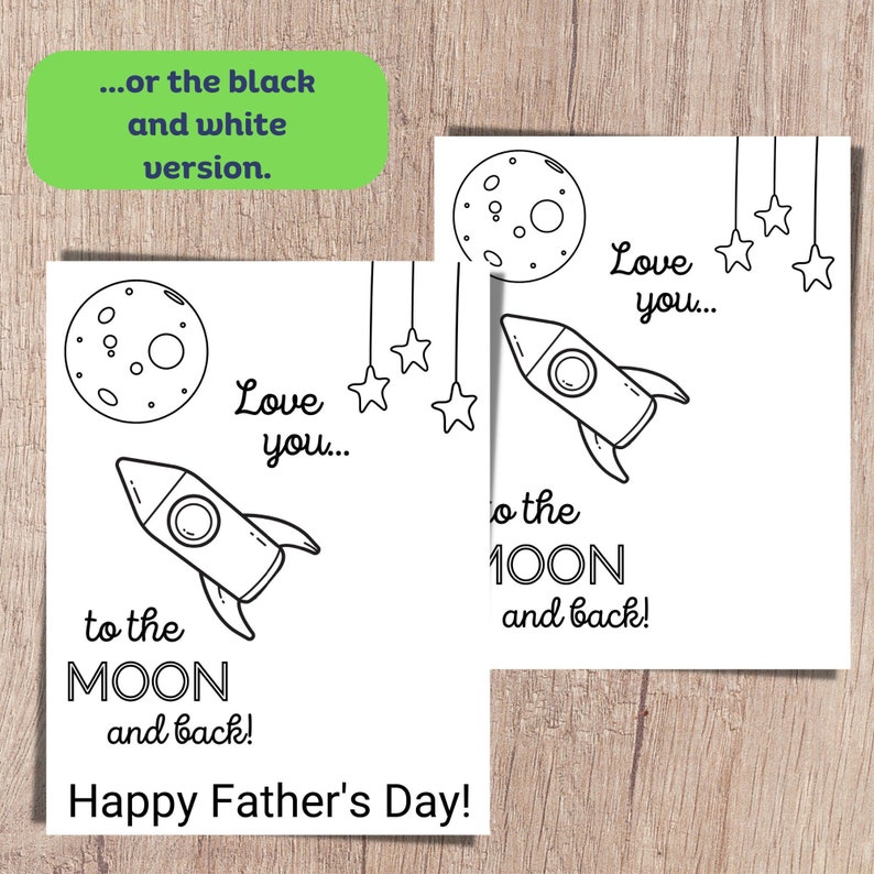 I Love You to the Moon and Back Happy Fathers Day, Handprint Printable ...