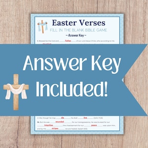Easter Story Trivia, Bible Verse Game, Easter Bible Trivia, Holy Week ...