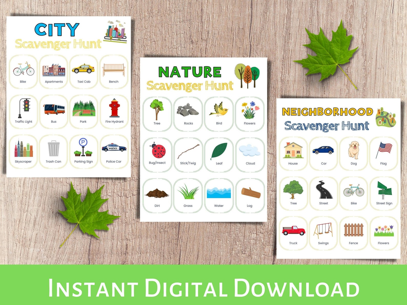 Printable Outdoor Activities for Kids Bundle Nature Games - Etsy