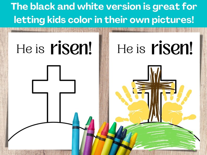 Easter Handprint Craft Easter Bible Story Holy Week for - Etsy