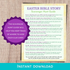 Easter Scavenger Hunt, Easter Bible Game, Printable Easter Game ...