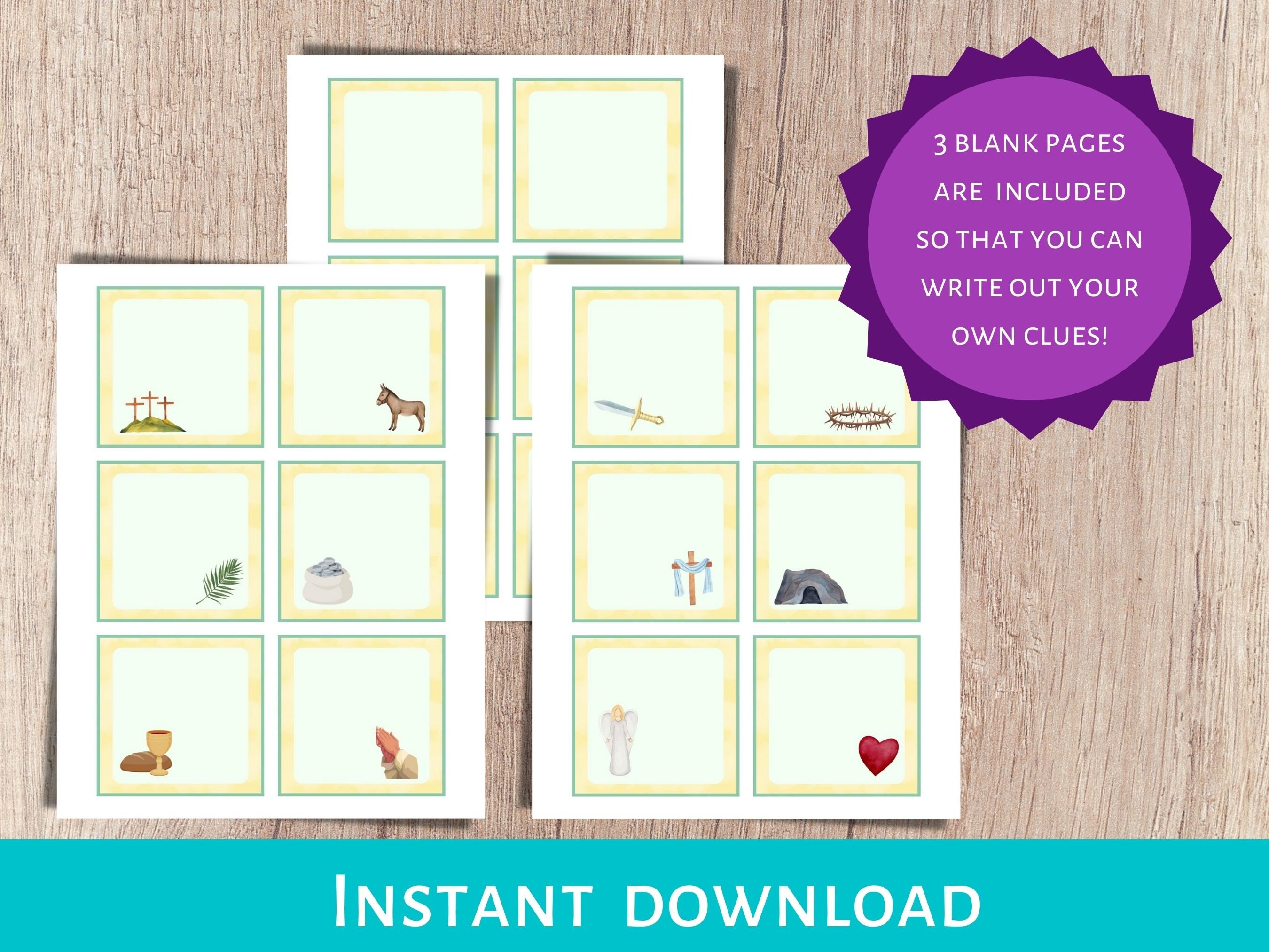 Easter Scavenger Hunt Easter Bible Game Printable Easter - Etsy