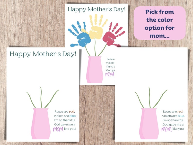 Mothers Day Handprint Printable Religious Poem Handprint - Etsy