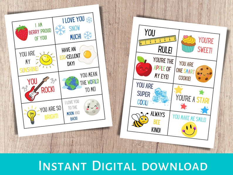 Lunch Box Jokes Lunchbox Notes Kids Lunch Box Notes Funny - Etsy