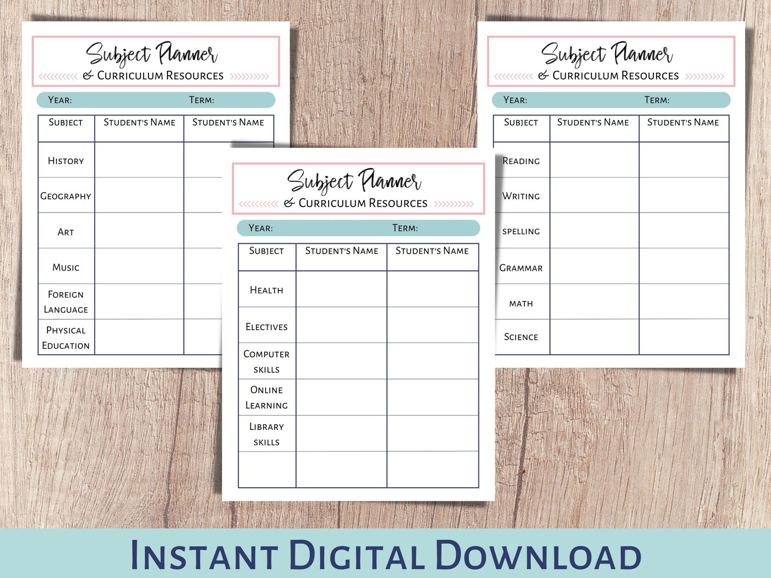 Unit Study Planner and Curriculum Planner Bundle Homeschool - Etsy