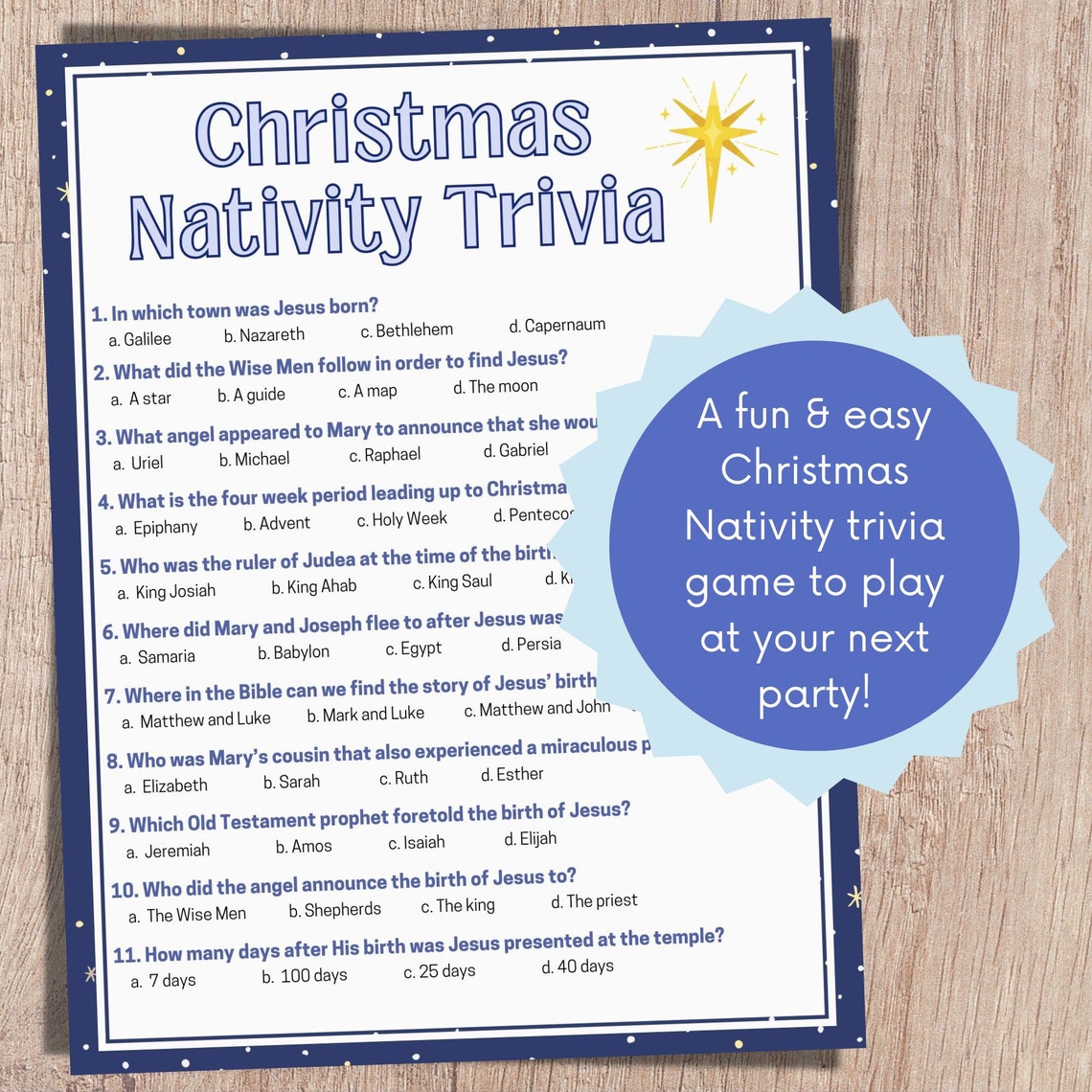 Christmas Trivia, Christian Christmas Trivia, Christmas Bible Trivia ...