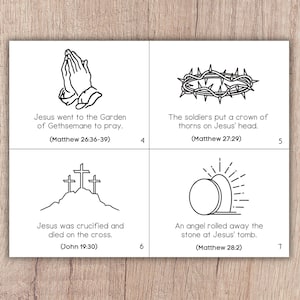 Easter Story Mini Book, Easter Story Coloring, Easter Activities, Holy ...