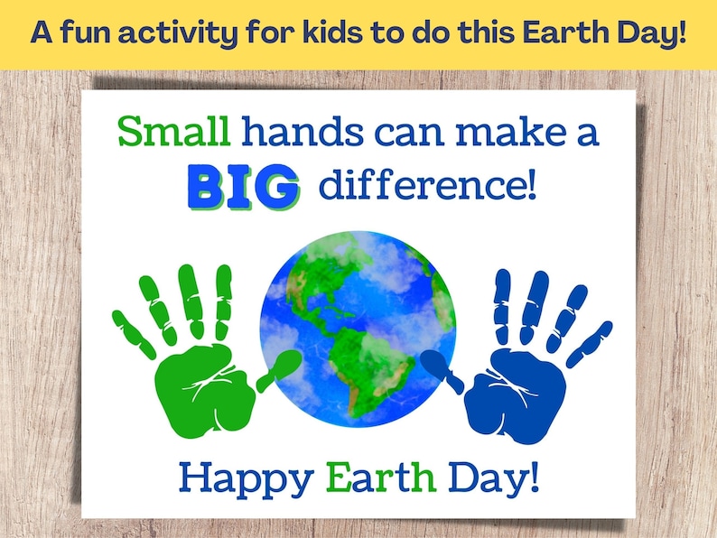 Earth Day Handprint Earth Day Printable Handprint Craft - Etsy