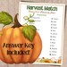 Harvest Bible Match Game, Thanksgiving Trivia, Church Games, Fall ...