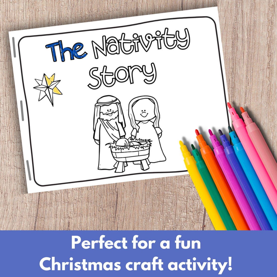 Nativity Story Mini Book, Nativity Story Printable, Nativity Craft ...