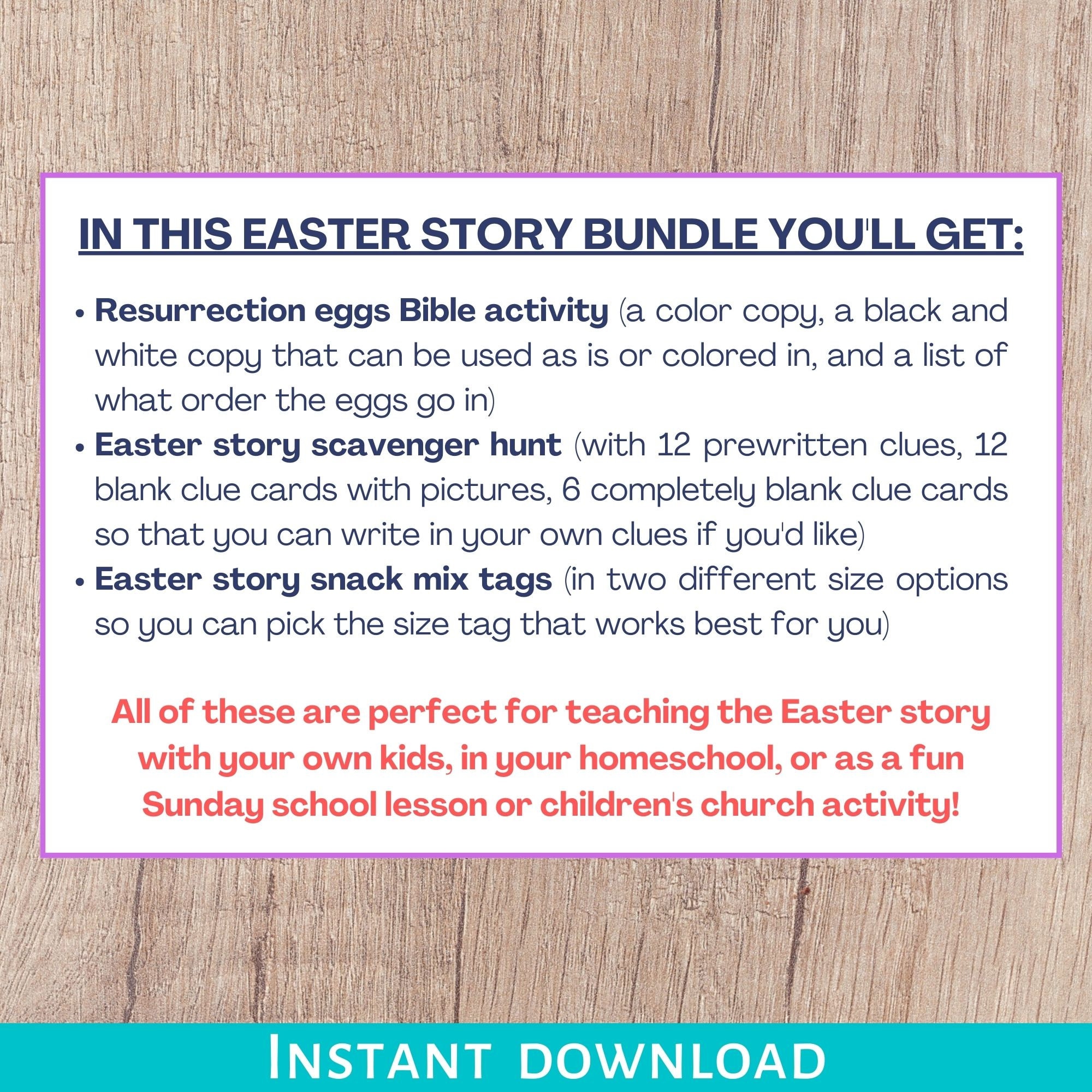 Easter Story Printables, Easter Activity, Resurrection Eggs, Easter ...