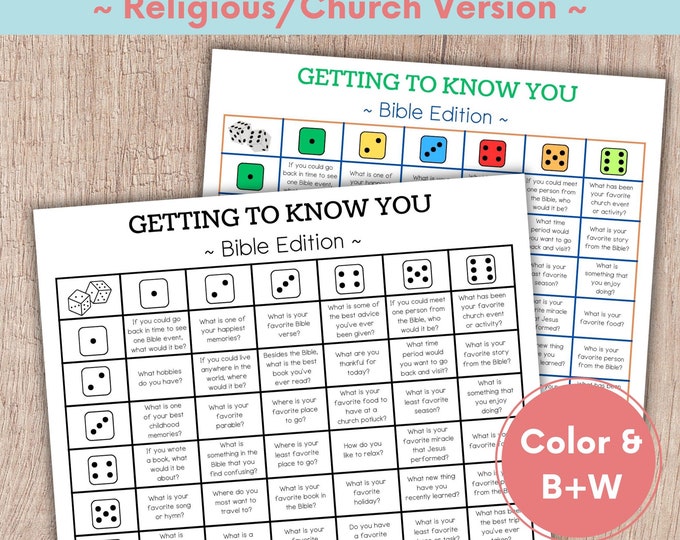 Christian Icebreaker | Get to Know You Game | Bible Games | Women's ...
