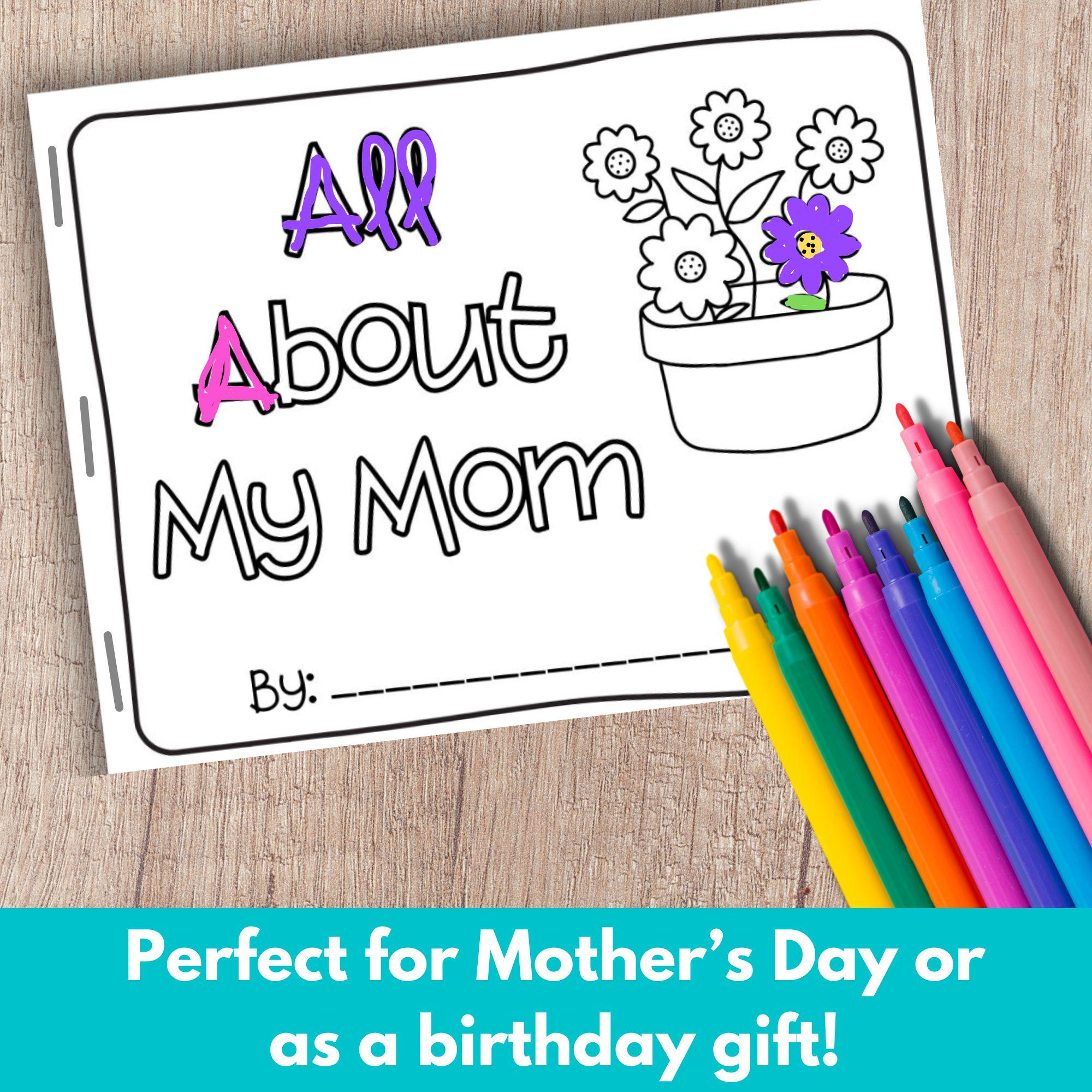 Mothers Day Mini Book, All About My Mom, Mothers Day Craft, Mothers Day ...