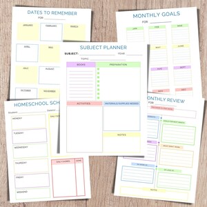 Homeschool Planner, Printable Homeschool Planner, Academic Planner ...