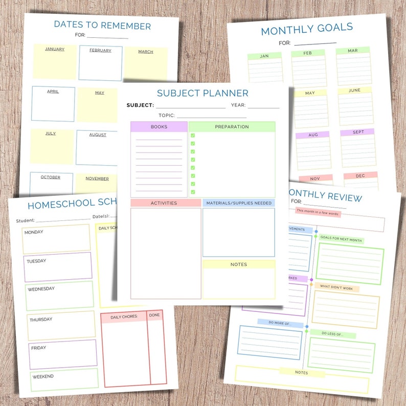 Homeschool Planner, Printable Homeschool Planner, Academic Planner ...