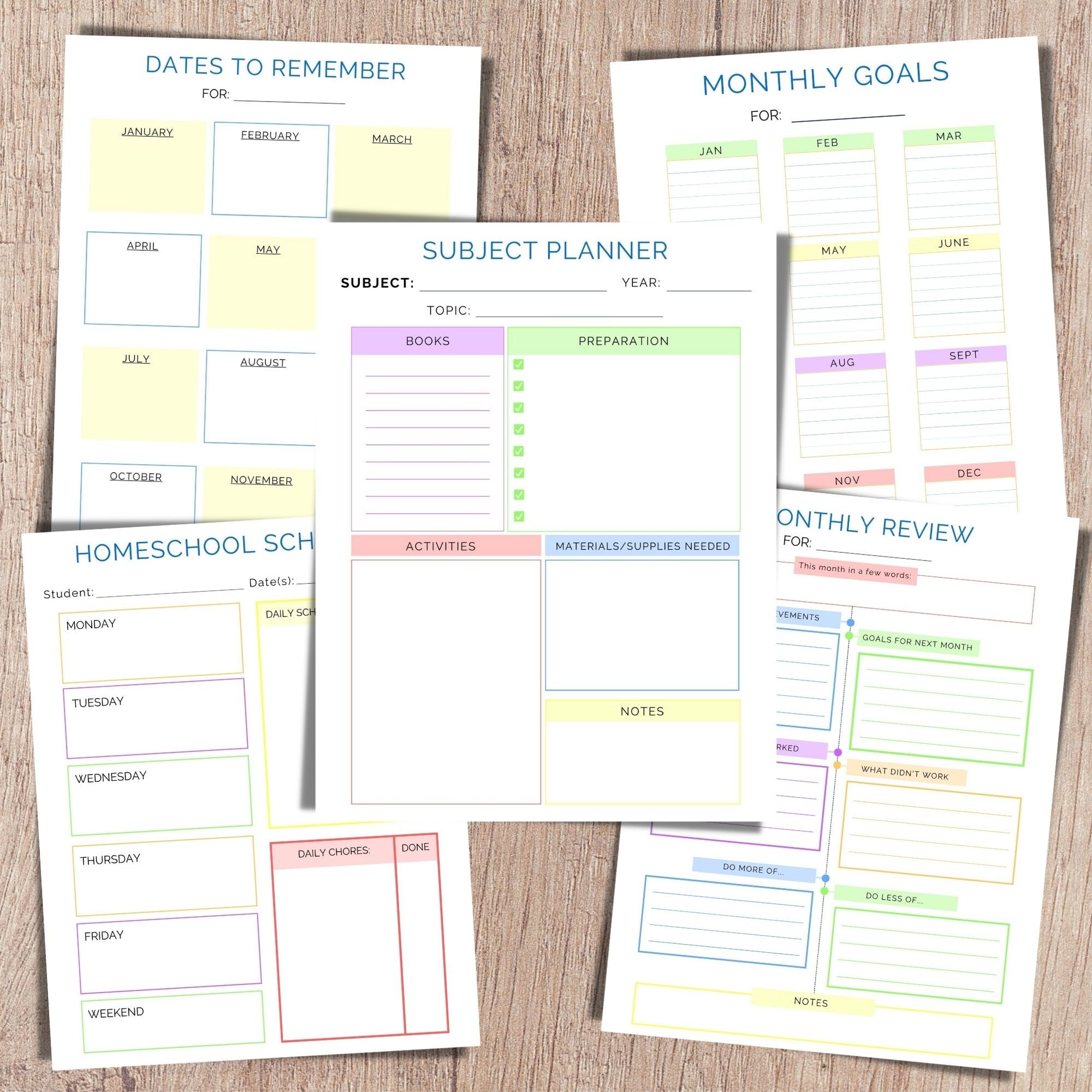 Homeschool Planner, Printable Homeschool Planner, Academic Planner ...