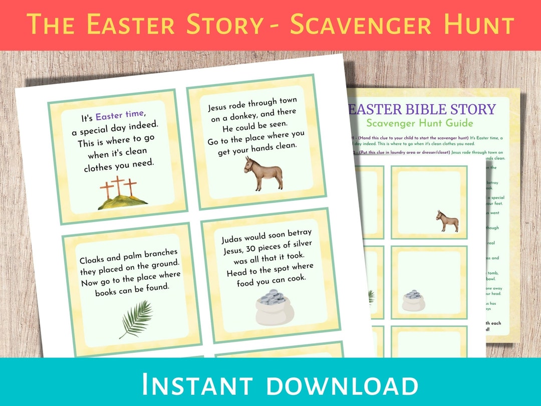 Easter Bible Scavenger Hunt Printable