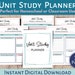 Unit Study Planner and Curriculum Planner Bundle, Homeschool Printable ...