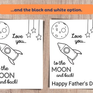 I Love You to the Moon and Back Happy Fathers Day Handprint - Etsy
