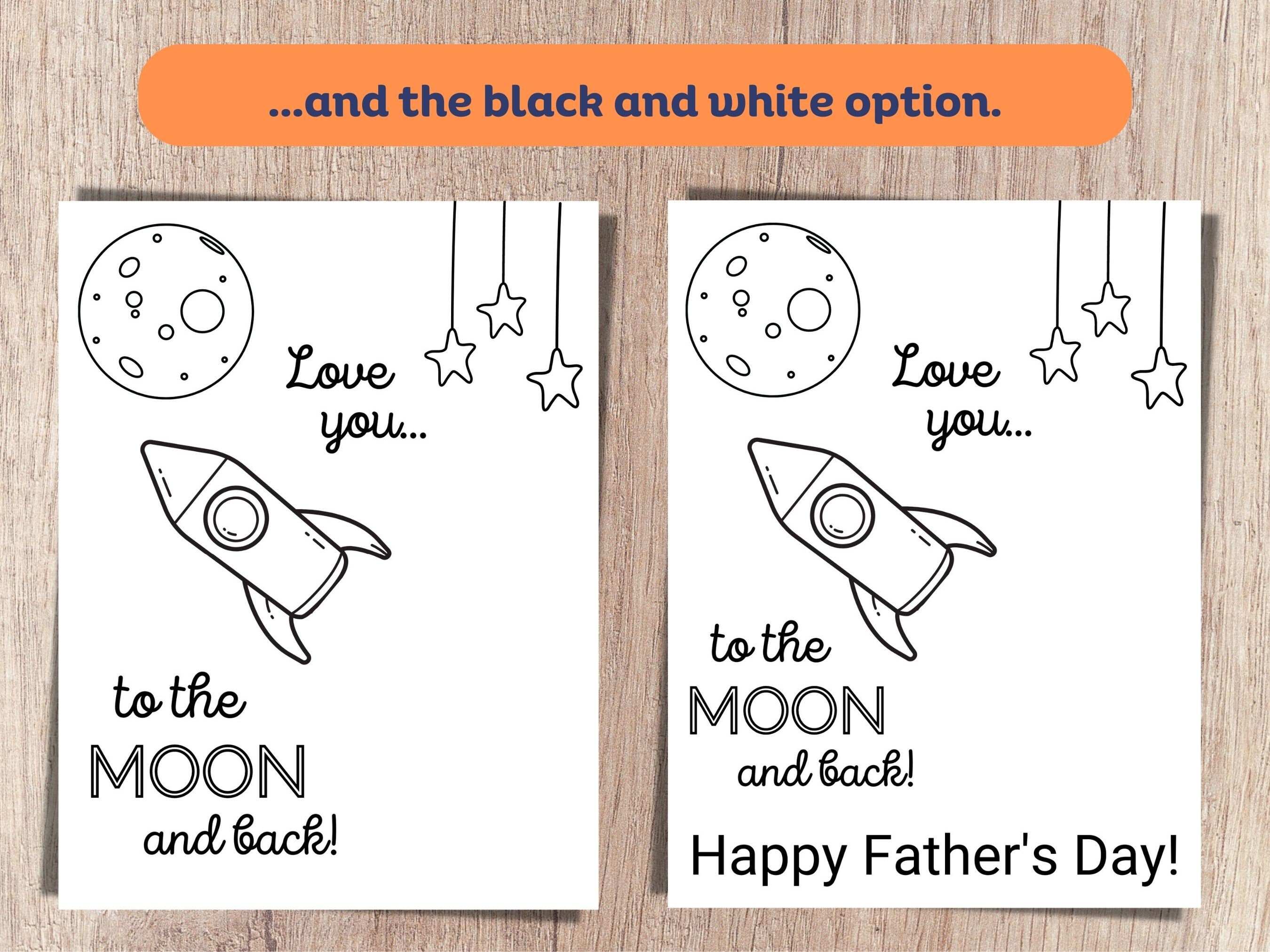 I Love You to the Moon and Back Happy Fathers Day Handprint - Etsy