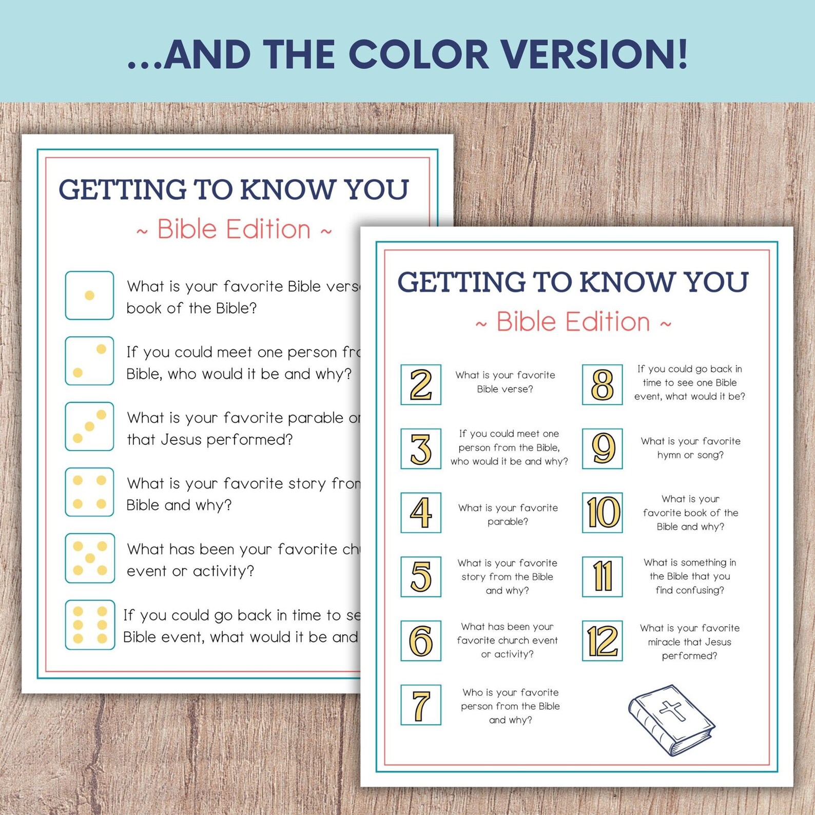 Get to Know You Dice Game, Icebreaker Game, Bible Games, Womens ...